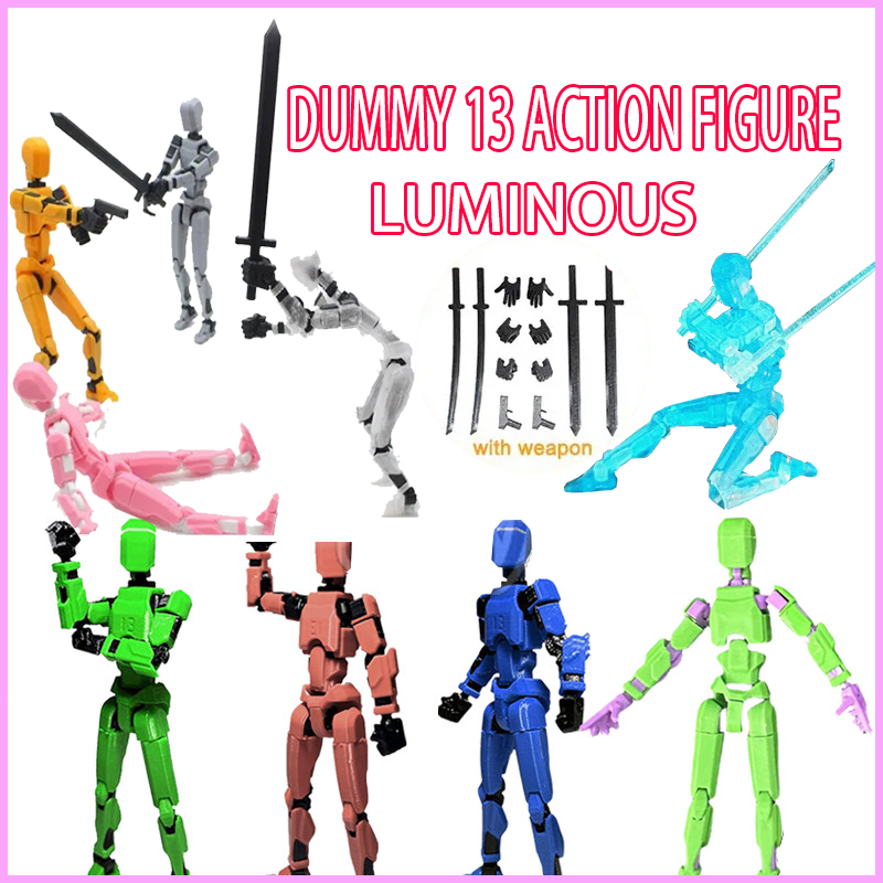 Lucky 13 Action Figure Movable Joints Toy 3D Dummy Movable Figures ...