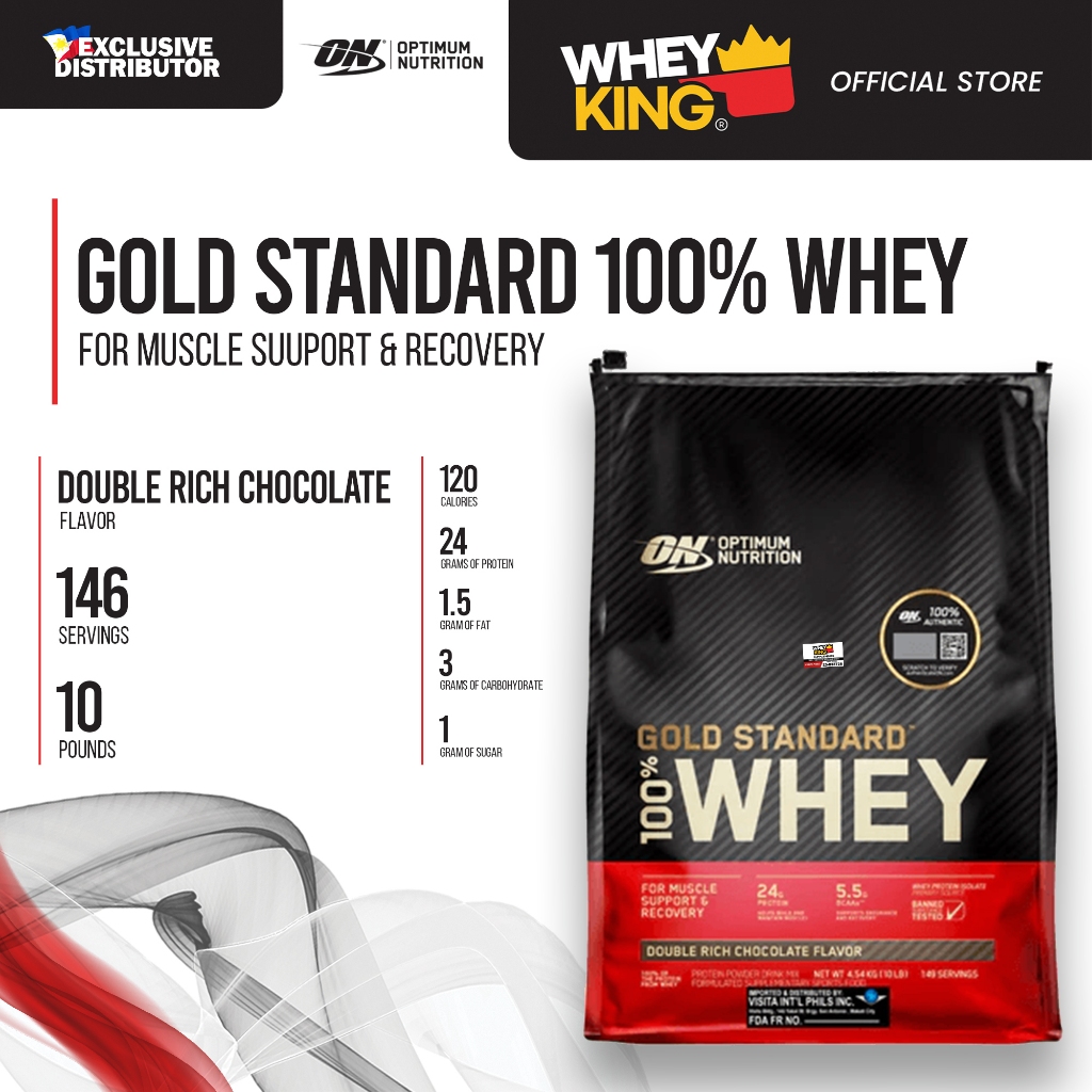 ON Optimum Nutrition Gold Standard 100% Whey 10lbs Whey Protein ...