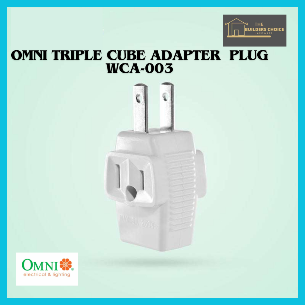OMNI TRIPLE CUBE ADAPTER FLAT SOCKET PLUG OUTLET ADAPTER - WCA-003 ...