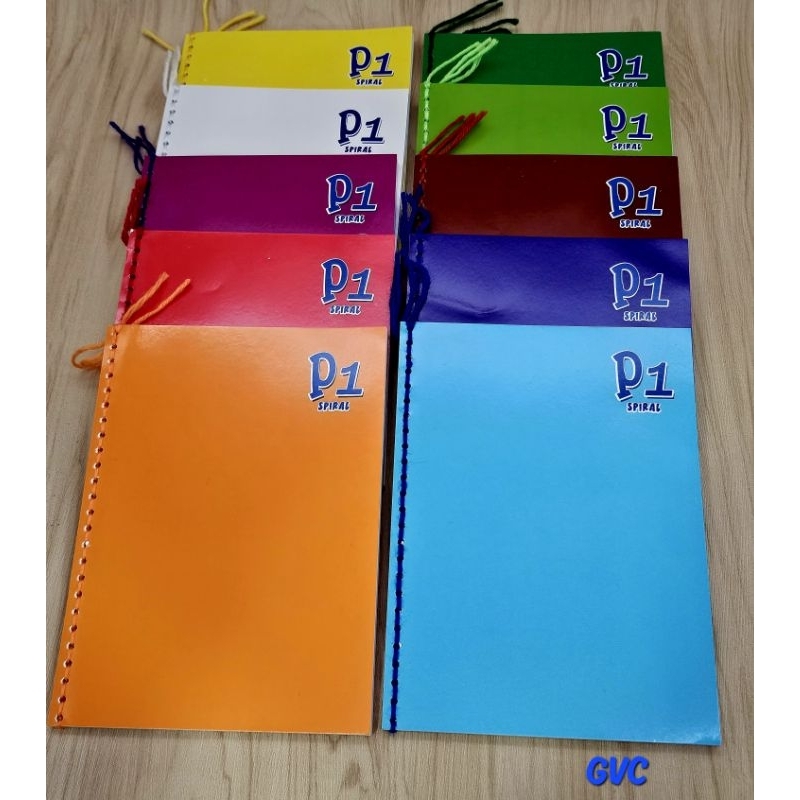 P1 Spiral-Notebook with Yarn Plain Color Cover, 80 leaves (1 piece ...