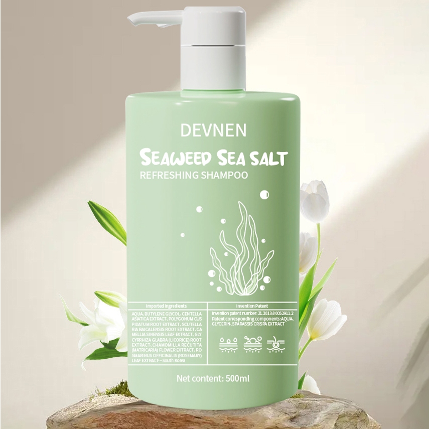 500ML DEVNEN Sea Salt Shampoo Anti Dandruff Shampoo For Scalp Itching Oil Control Anti Hair Loss ...