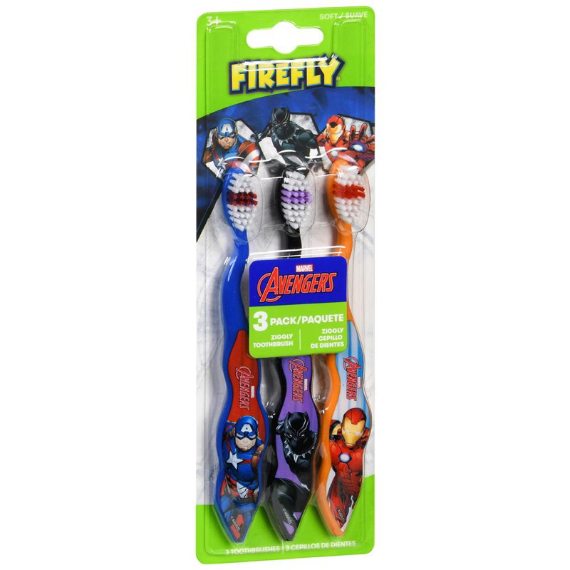 Firefly Avengers/Spiderman/ Barbie/Toothbrush for Kids (2pcs) | Shopee ...