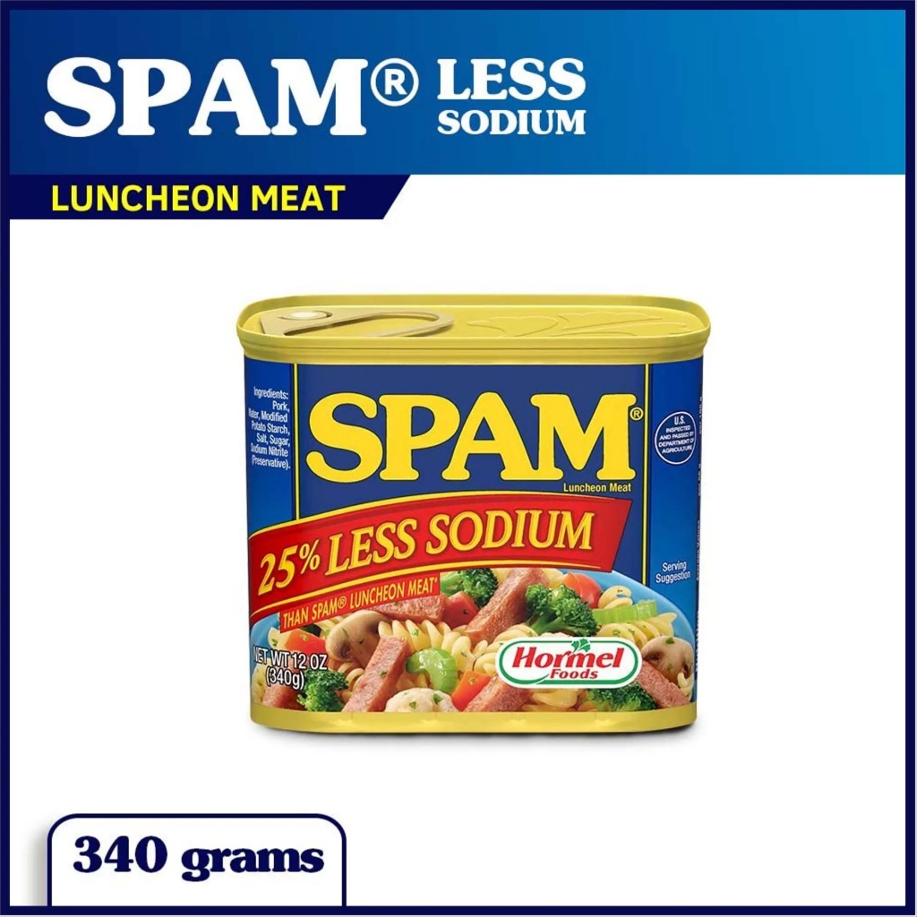 SPAM Luncheon Meat (25% Less Sodium) 340 g | Shopee Philippines