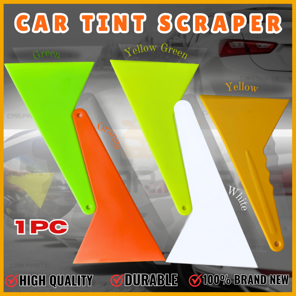 CP Car/Motorcycle Window Tint Tool Kit Yellow Scraper/Card Tinted 22CM ...