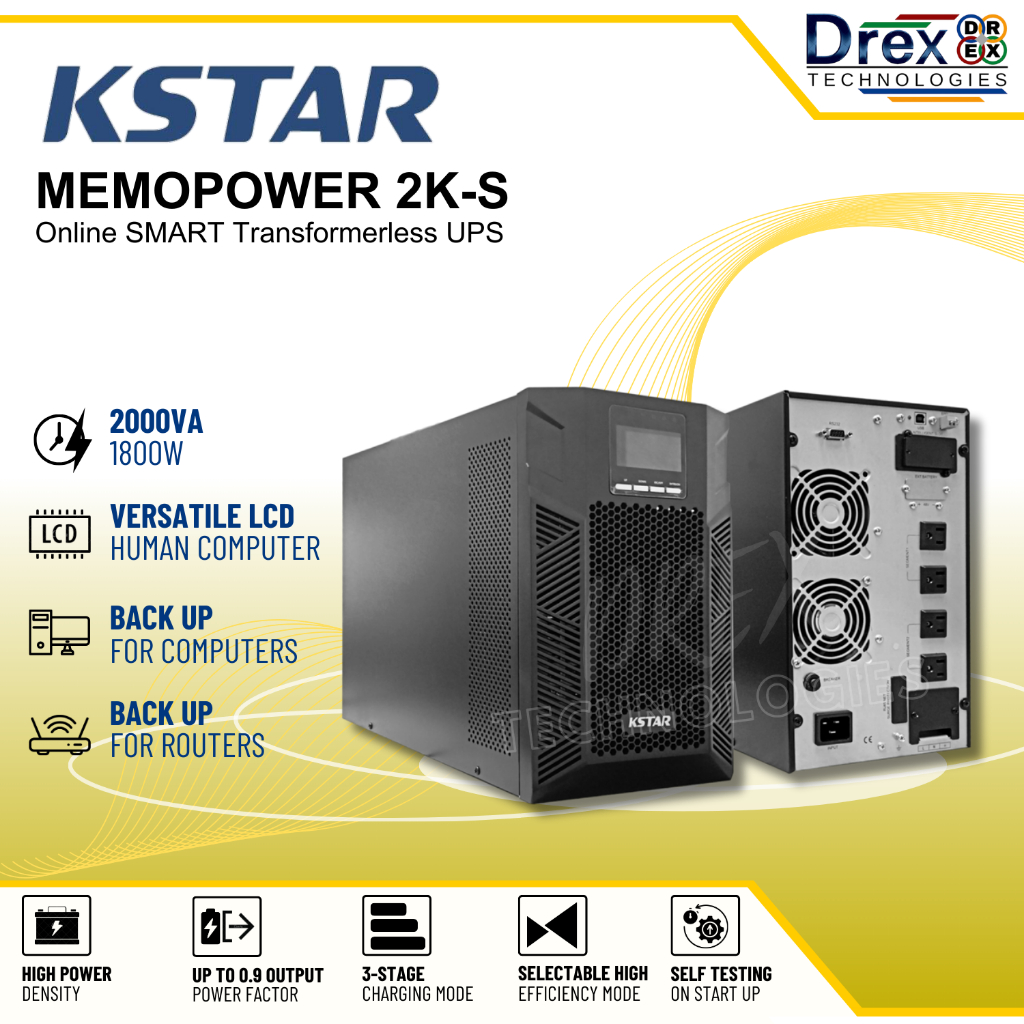 KSTAR MP 2K S 2KVA On-line Smart UPS, Tower Type | Shopee Philippines