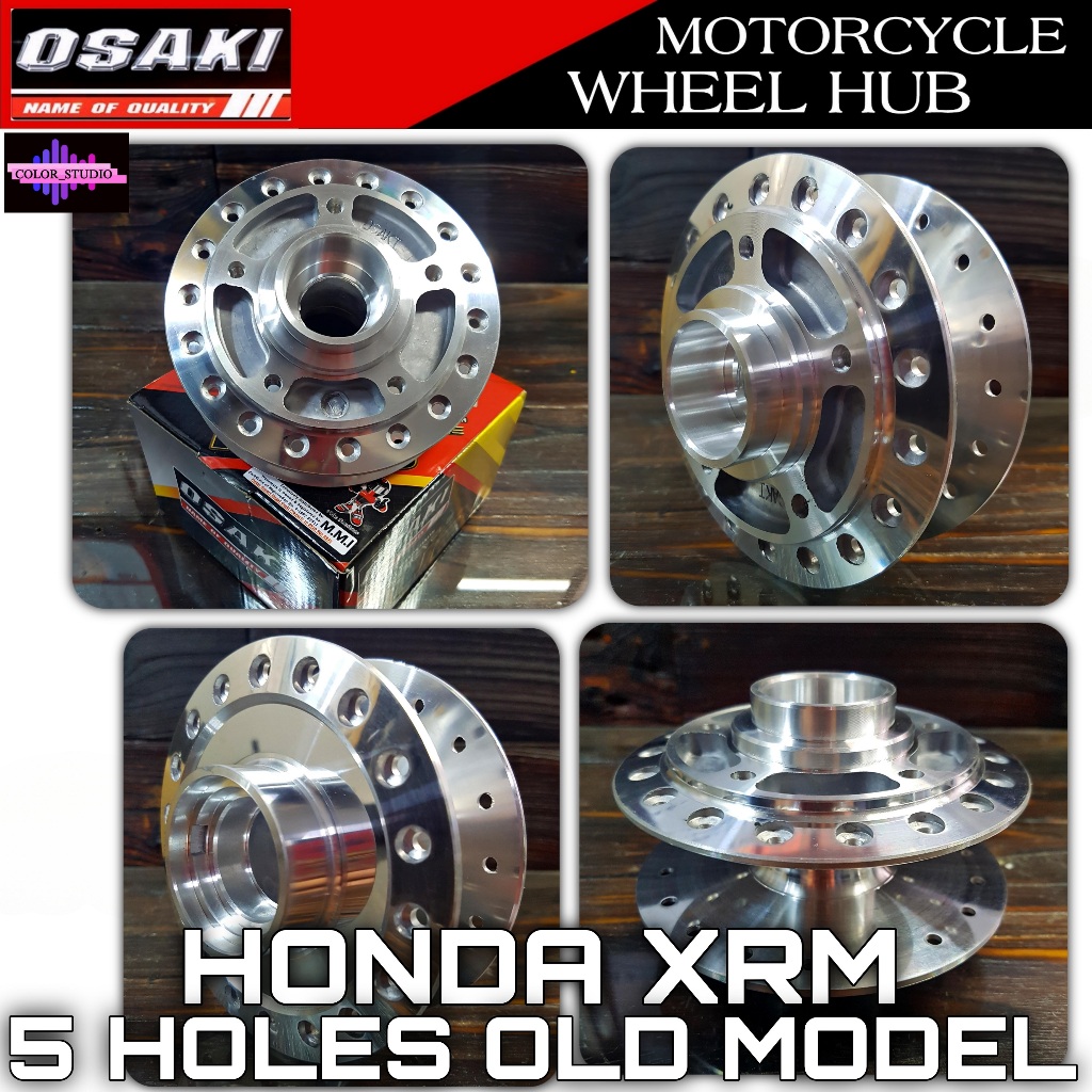 OSAKI Wheel Hub for XRM110 old model 5 holes Front and Rear Chrome ...