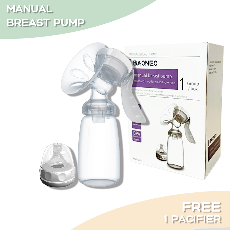 BAONEO 2-in-1 Manual Breast Pump - BPA-FREE with Nipple for Direct ...