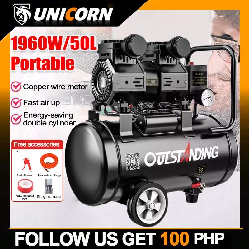 Oil Free Air Compressor Silent Type Oil Less Heavy duty professional ...