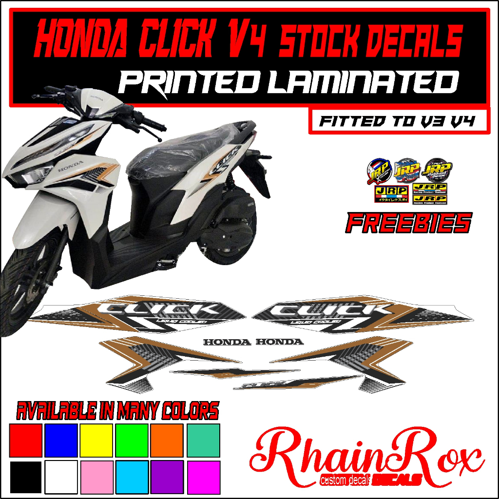 honda click v4 stock decals printed laminated v3 v4 fitted | Shopee ...