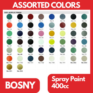 Bosny #39 Black - Glossy Original Acrylic Spray Paint 400cc | Shopee ...