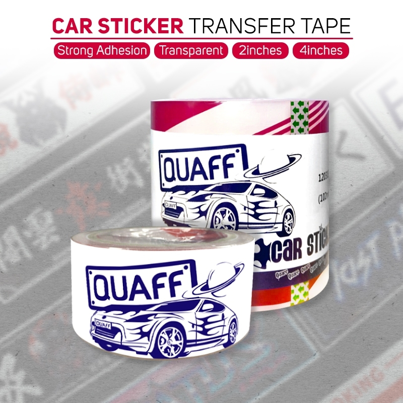 QUAFF Car Sticker Transfer Tape 4″(102MM*50M) | 9″(230MM*50M) | 12 ...
