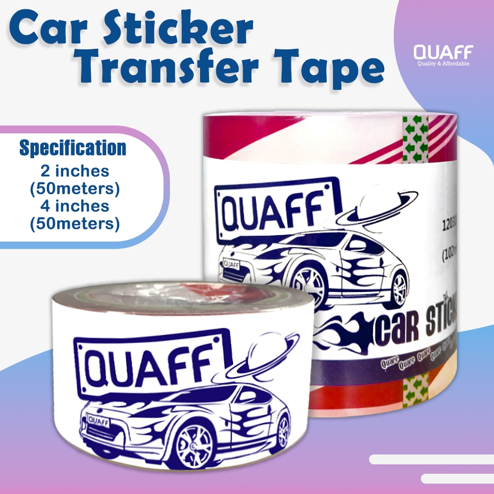 50meters Quaff Transfer Tape Transparent for Cut Out Vinyl Stickers and ...