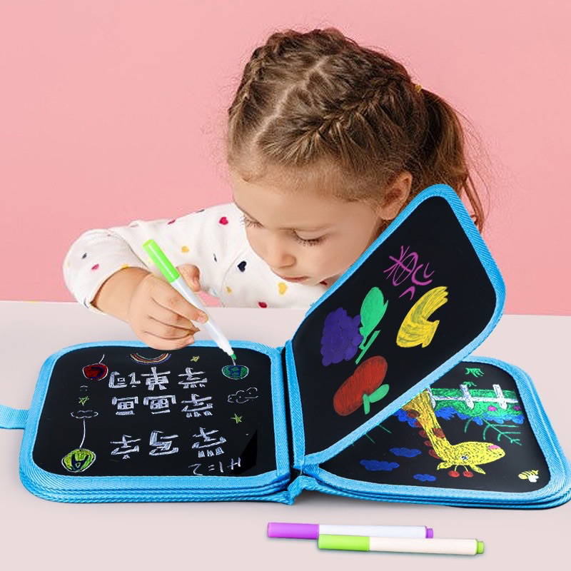 Portable and erasable drawing book toys for children/6-sided writing ...