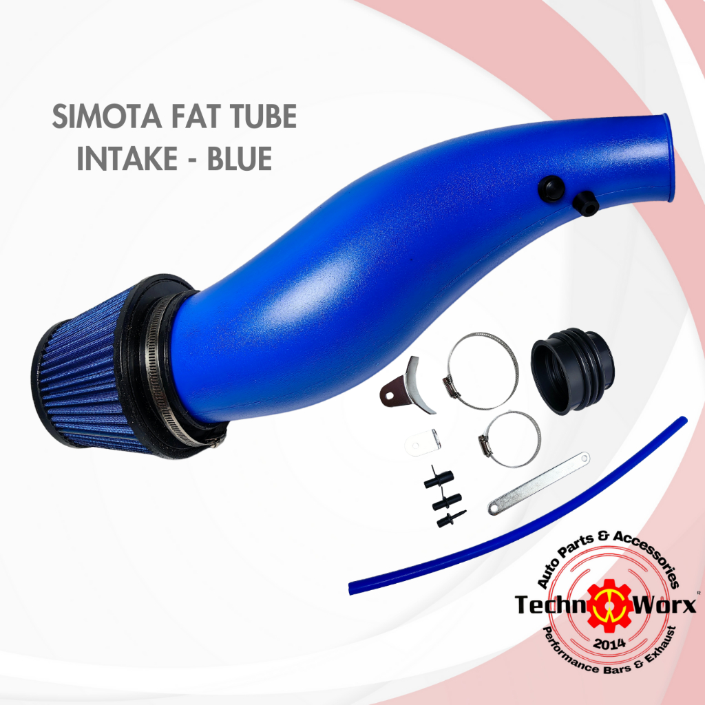 Simota Fat Tube BLUE Air intake Twin Charger Racing System filter maximum air technology honda ...