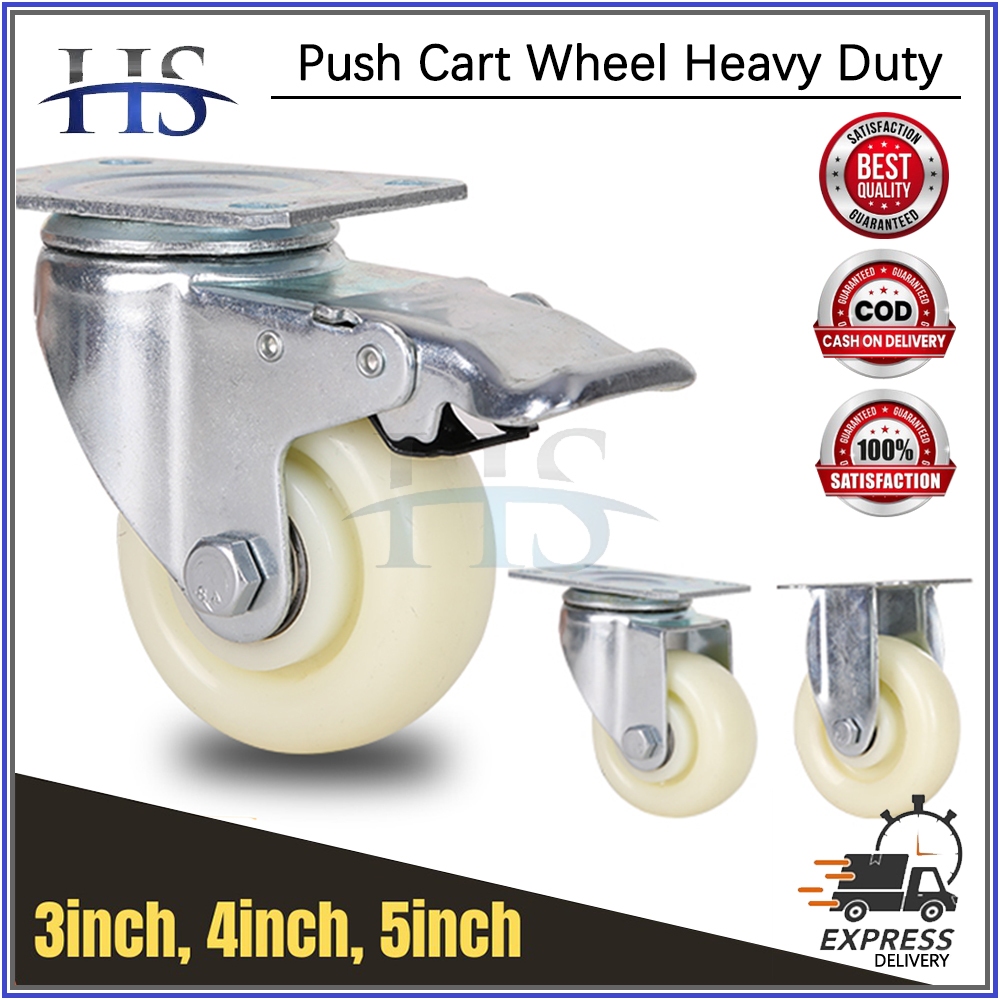 (PER PIECE) Nylon Caster Wheel Heavy Duty w/ Bearing 3/4/5 inches ...