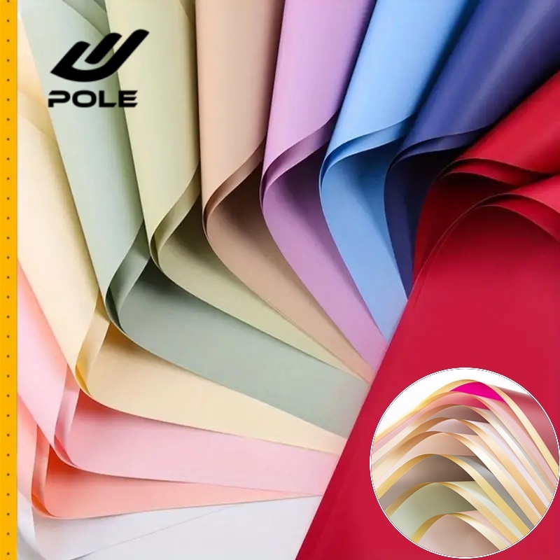 20 Sheets Flower Bouquet Korean Style Wrapping Paper Dopamine Solid ...