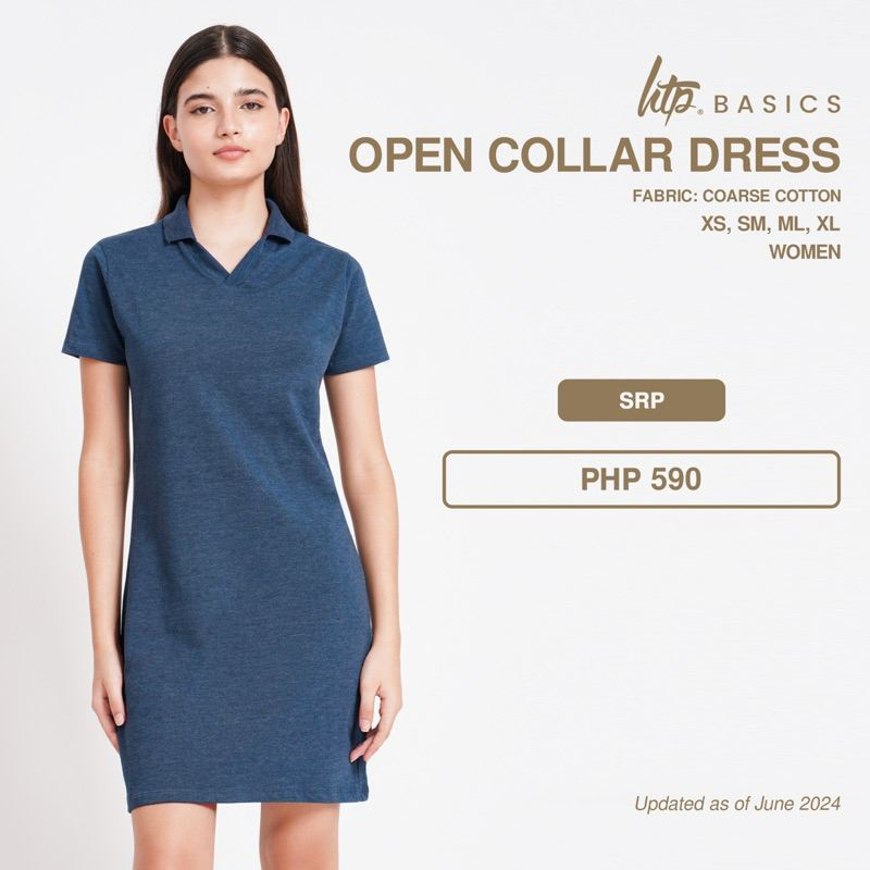 HTP Basics Open Collar Dress | Shopee Philippines