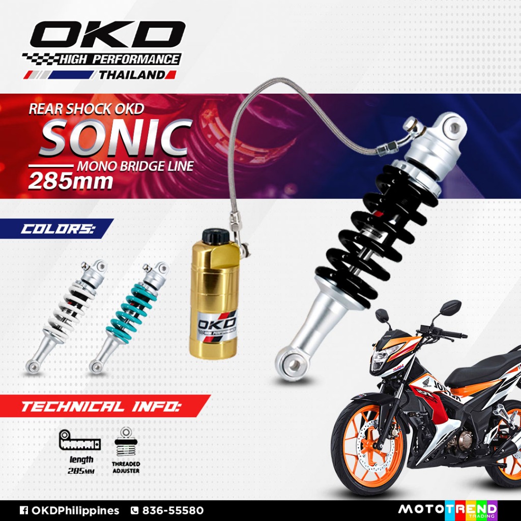 OKD Mono Series Single Rear Shock with Canister Bridge Line for Sonic ...