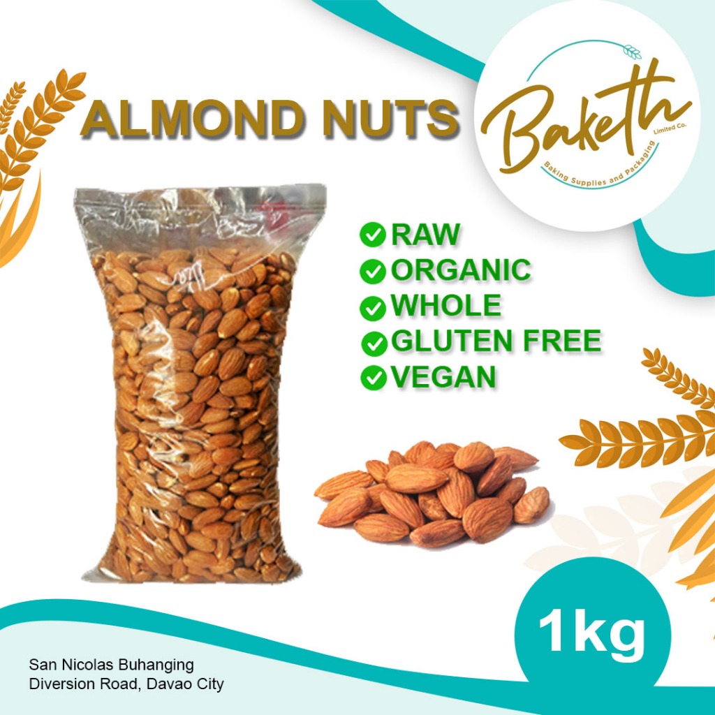 Organic Raw Almonds 1kg | Shopee Philippines