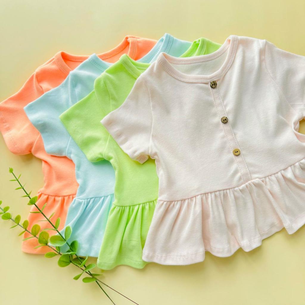 PP Apparel Kids Peplum Tshirt & Pants Girls Ribbed Knitted Terno Comfy ...