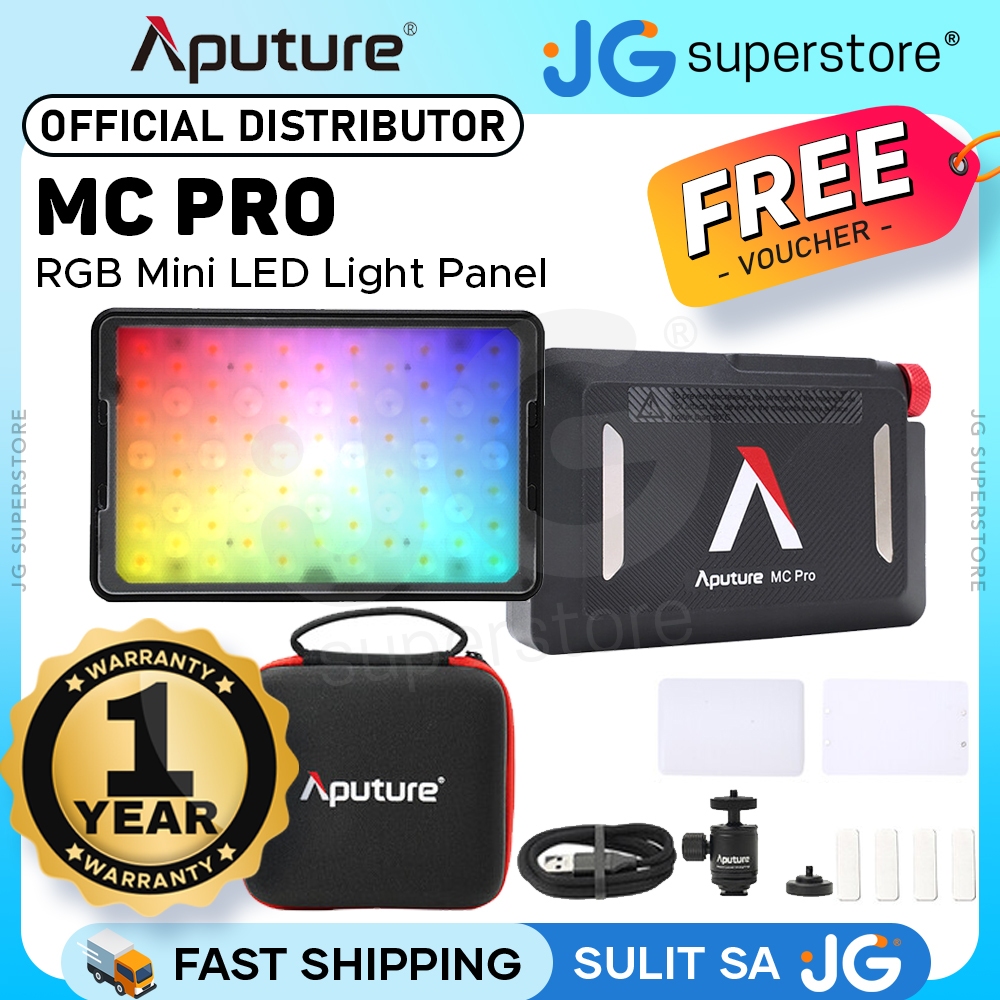 Aputure MC Pro RGB Mini LED Panel Light with Rechargeable Battery for ...