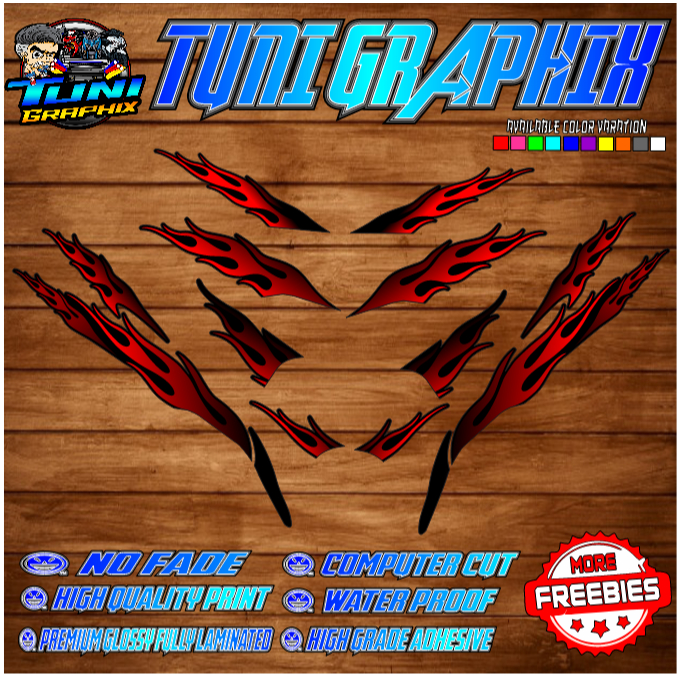 Honda Click 125i V3 Flame Decals (Black Series) | Shopee Philippines