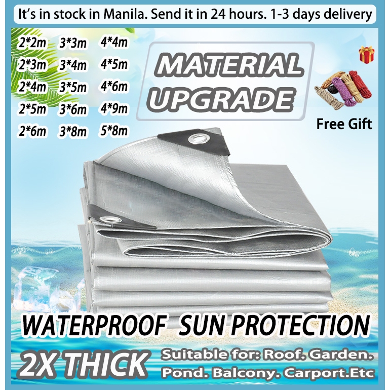 Rain Tarpaulin Waterproof Canvas Tarpaulin Sheet Canopy Groundsheet ...