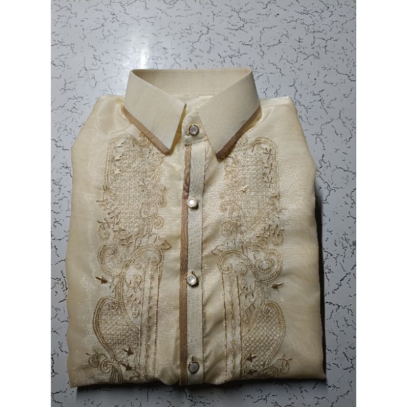 Barong Tagalog piña mocha with lining. | Shopee Philippines
