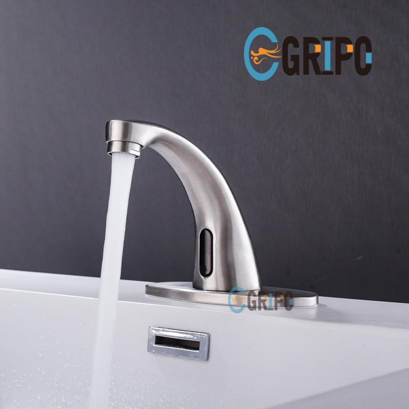 GRIPO sus304 stainless matte finish sensory sensor faucet single cold ...