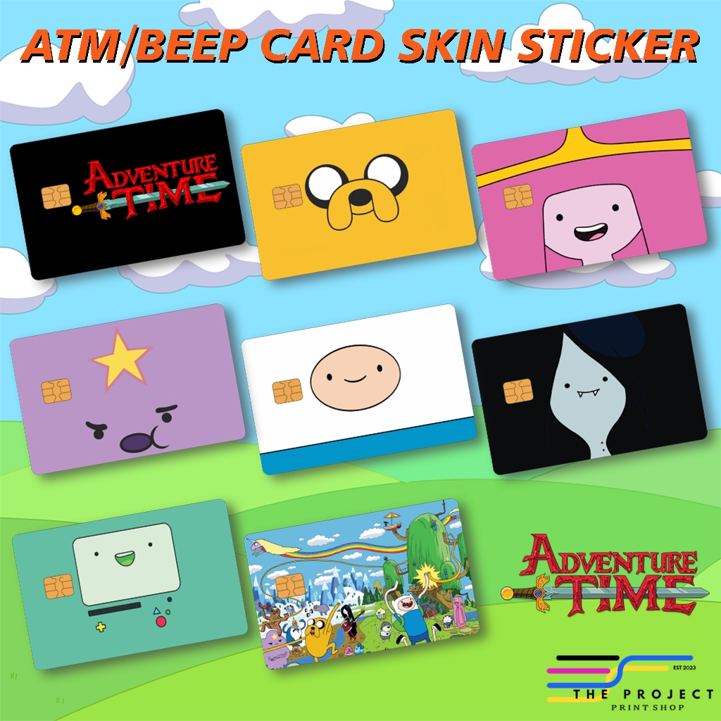 ATM/Beep Card Skin Stickers ADVENTURE TIME Edition. High Quality Vinyl ...