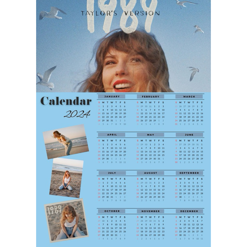 Swiftie - Taylor Swift A4 size wall Calendar 2024 | Shopee Philippines