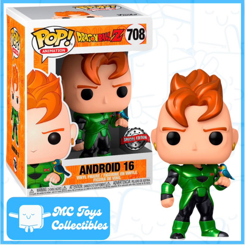 Funko POP! Animation: Dragon Ball Z Android 16 Special Edition #708 ...