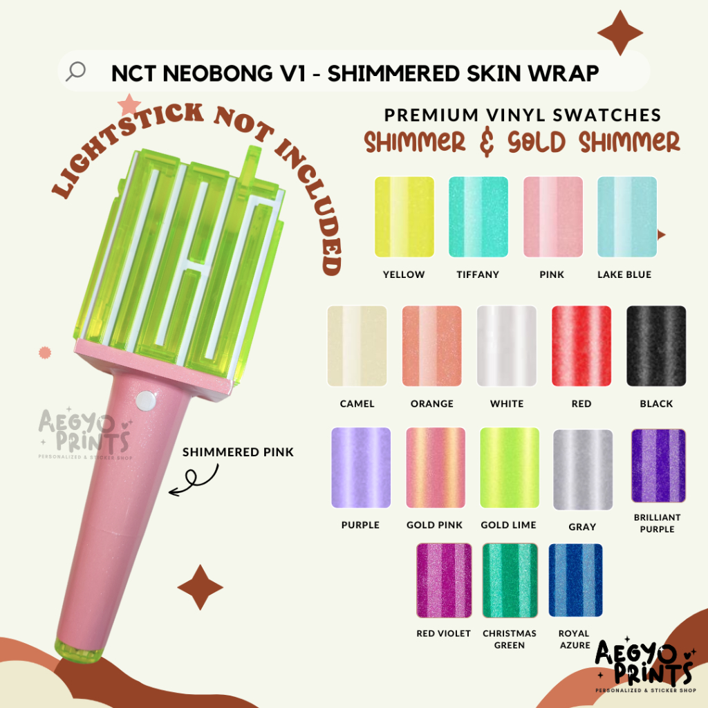 NCT NEOBONG V1 - SHIMMERED SKIN WRAP Decal Sticker by Aegyoprints ...