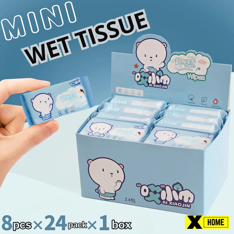Mini Wet Tissue Wipw Non-Alcohol Safe Water Skin Friendly Mini Wet Wipe ...