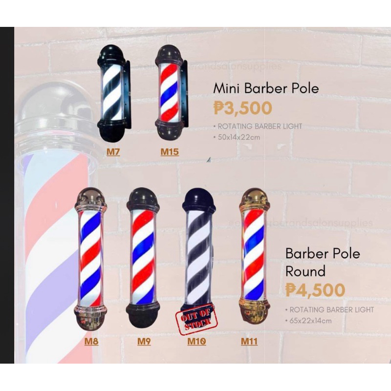 M9 Black Barber Pole High Quality Barber Pole barber light Elite Berber ...