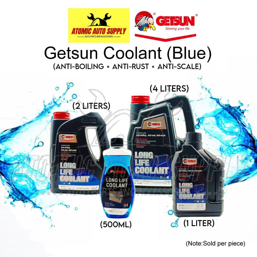 GETSUN LONG LIFE LE COOLANT FOR AUTOMOTIVE & MOTORCYCLE - BLUE (4L/2L/1L/500ML) - 100% ORIGINAL ...