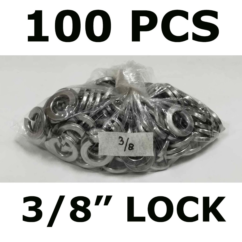 ( 100 PCS ) SS LOCK WASHER 3/8" STAINLESS STEEL === SS SELF LOCKING ...