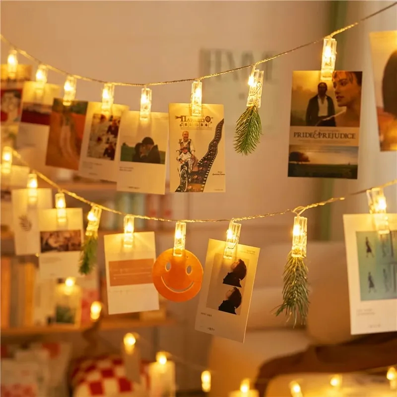 Photo Clips String Lights With 10/20/40/80 Led & Clips Fairy Light For ...