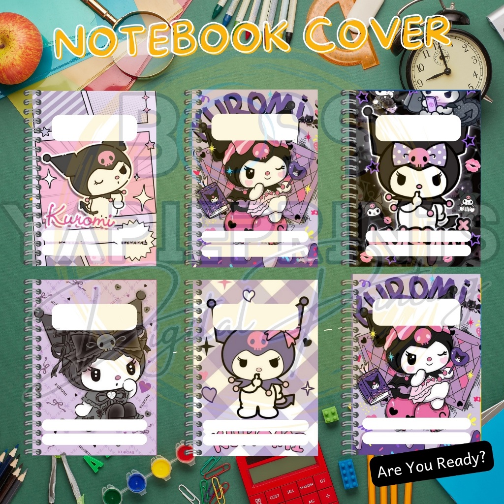 KUROMI SANRIO NOTEBOOK COVER DESIGN WITH NAME, SUBJECT AND SECTION ...