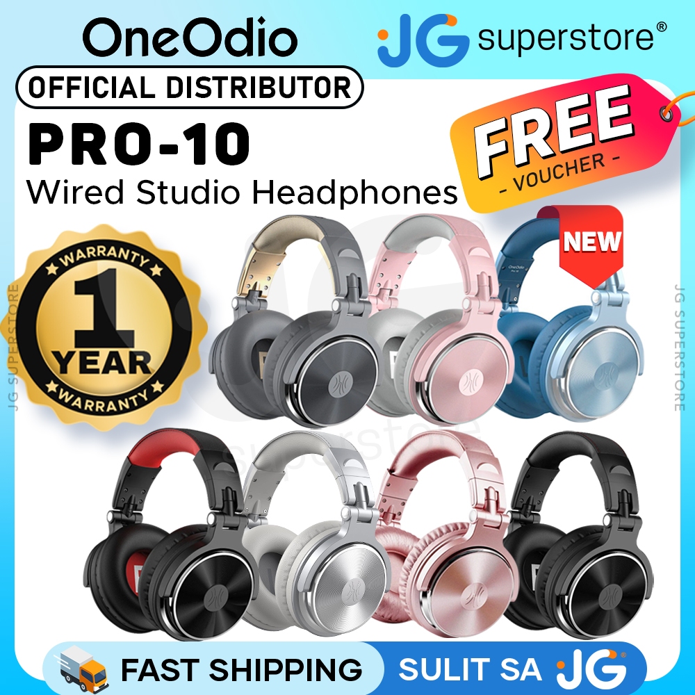 OneOdio Pro 10 Over Ear Wired Studio Headphones w/ 3.5mm & 6.35mm ...