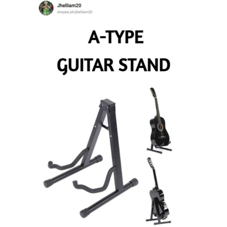 A-Type Vertical Acoustic Electric Guitar Stand (Black) | Shopee Philippines