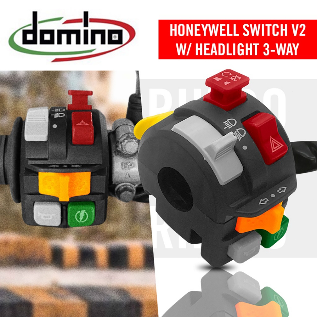 Honeywell Switch v2 with Headlight 3-Way Button Handle Bar Mount Plug ...