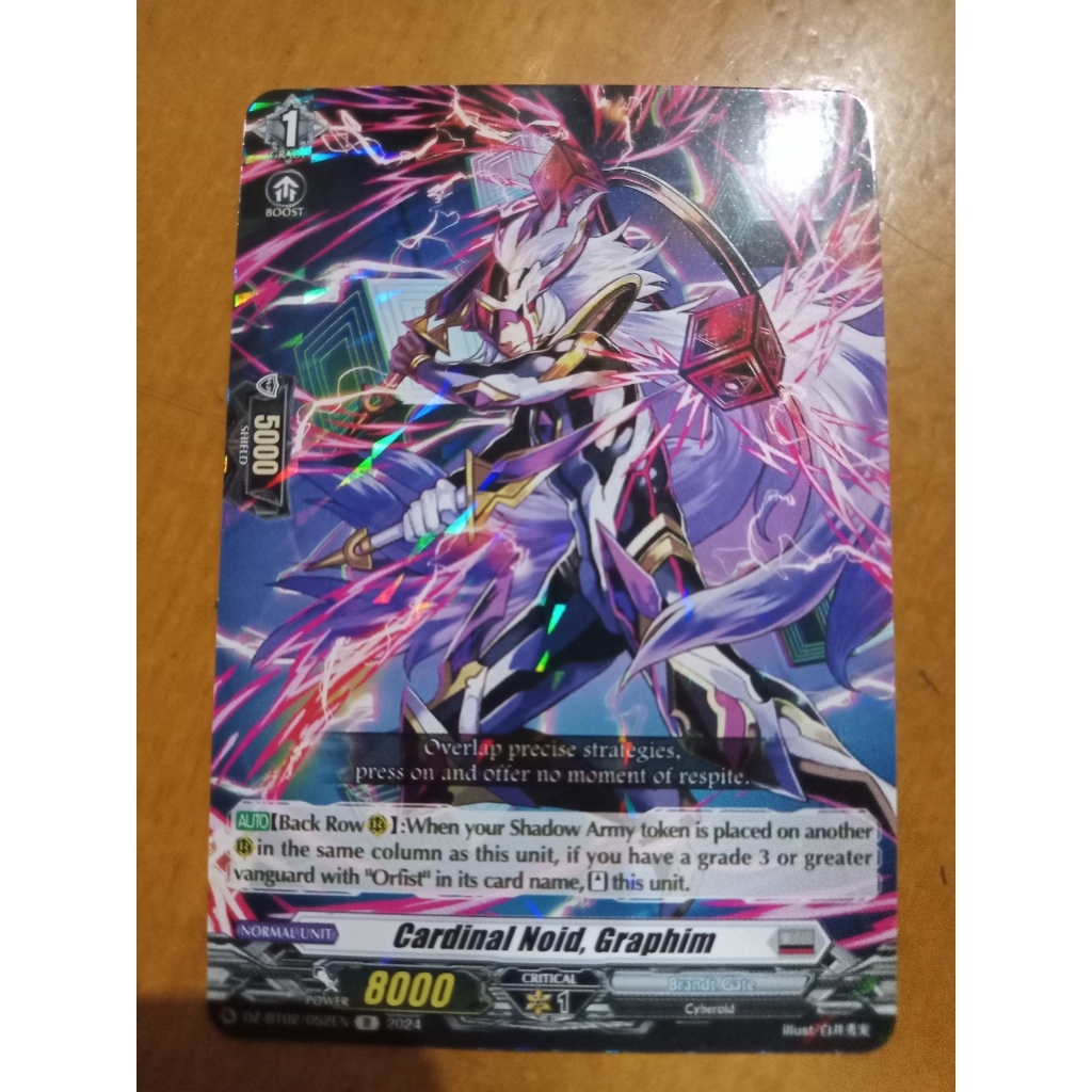 CFV Cardinal Noid, Graphim R DZ-BT02 Brandt Gate Cardfight Vanguard English | Shopee Philippines