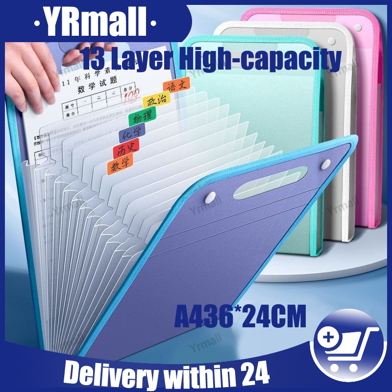 Folder File Organizer Clear Book 13 layer test paper Folder Organizer ...
