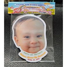 (P15/pc)Personalized Bubble Head/Face cut-out Ref Magnet Souvenirs ...