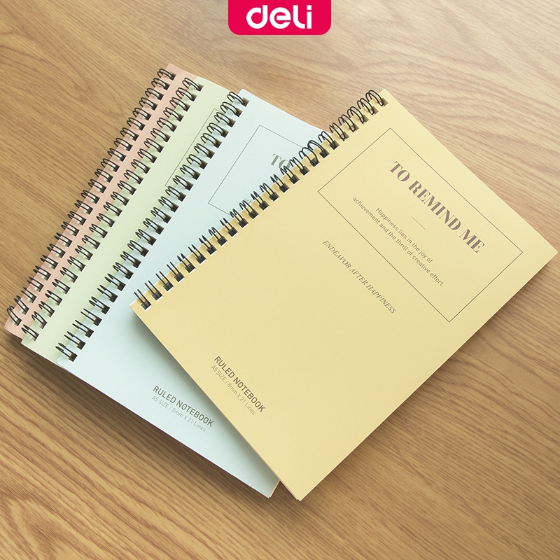 Deli A5 Spiral Notebooks 60 Sheets Writing Binder Notebook Aesthetic ...