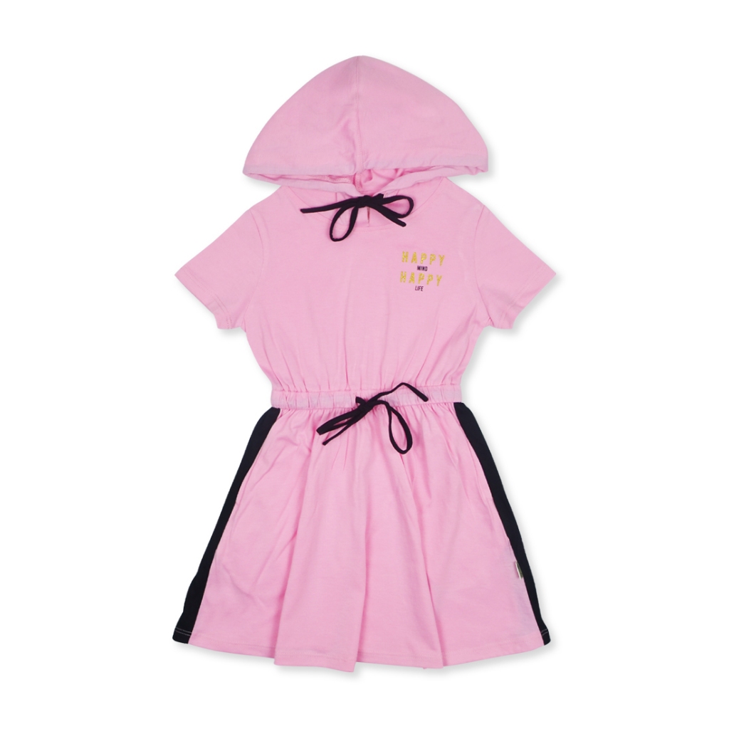 Live To Be Spoiled Pink Combi Dress with Hood (D-5690) | Shopee Philippines