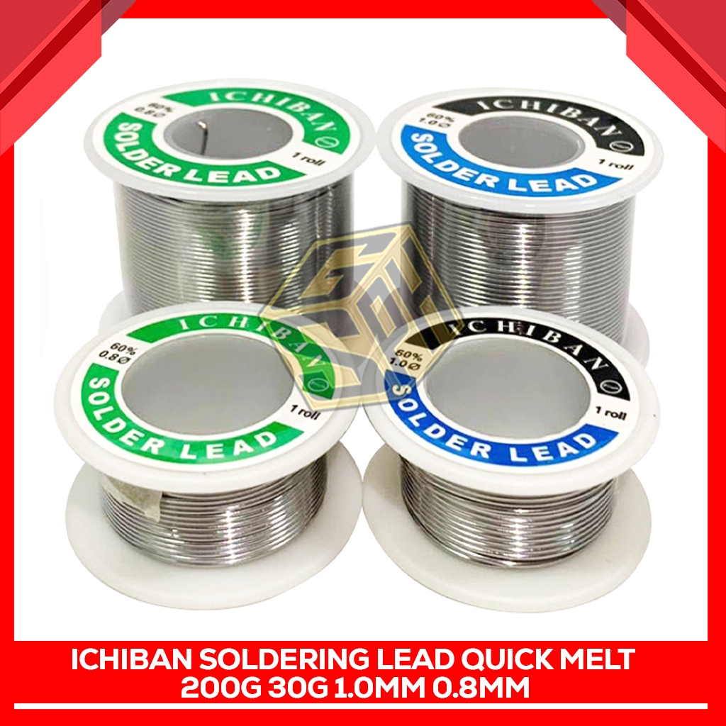 Original ICHIBAN Soldering Lead Quick Melt 200g 30g 1.0mm 0.8mm ...