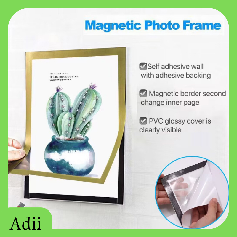 Magnetic Photo Frame A4 Wall Sticker Photo Certificate Display Poster ...
