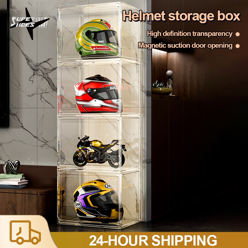 Extra-large Size Transparent Acrylic Helmet Storage Handbag Storage ...